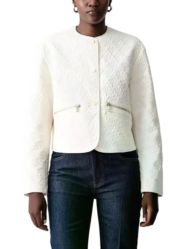 Guess Logo Quilted Jacket - Neutrals