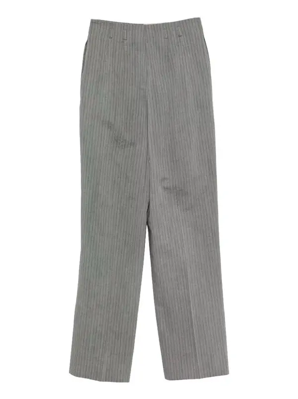 Alberta Ferretti Herringbone Belt-loop Trousers - Grey