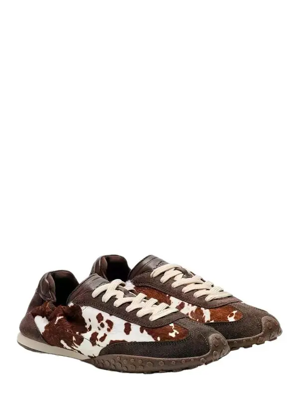 HOFF Bridge" Cow-print Calf-hair Sneakers - Brown