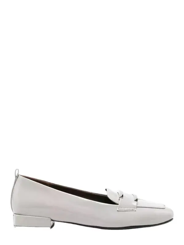 SERGIO MORETTI FIRENZE Metal Bar Detail Loafers - Grey