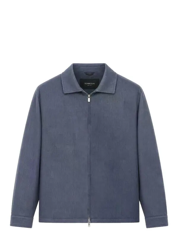 TOMBOLINI Zip-up Collared Jacket - Blue