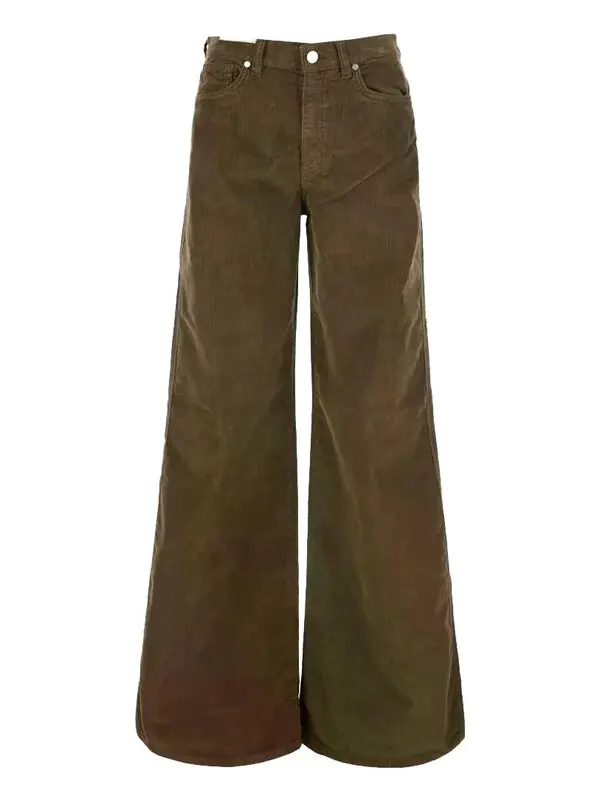 PT TORINO Corduroy Wide-leg Trousers - Brown