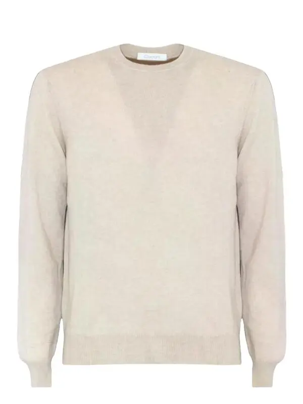 CRUCIANI Crew-neck Long-sleeve Sweater - Neutrals