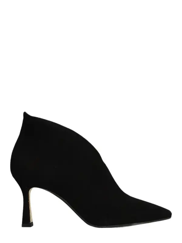 THE SELLER Pointed-toe V-cut Ankle Boots With Stiletto Heel - Black