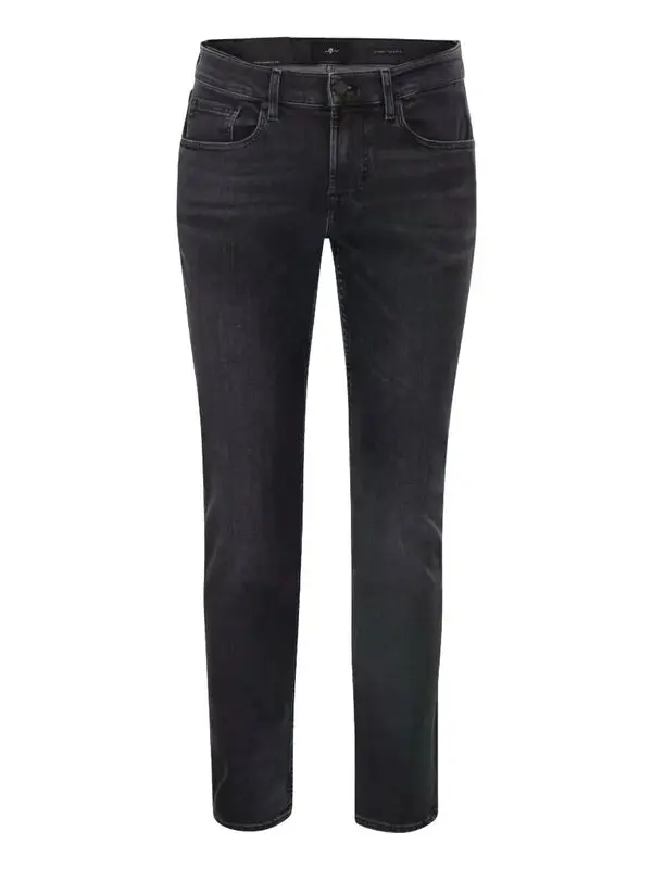 7 For All Mankind Slim Fit Belt-loop Jeans - Black