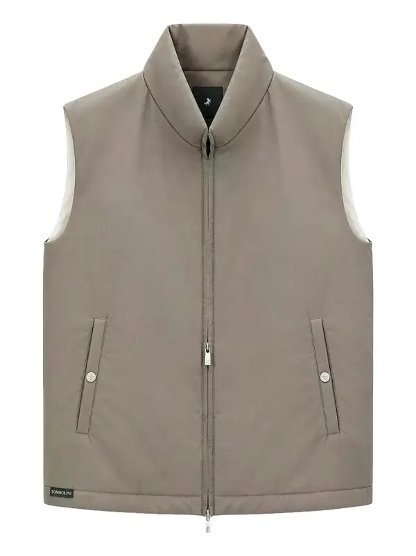 TOMBOLINI Logo-plaque Zip-up Gilet - Green