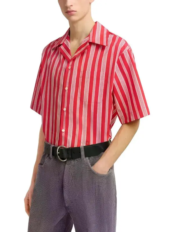 Marni Striped Short-sleeve Shirt - Red