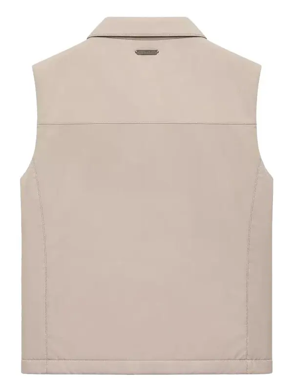 TOMBOLINI Logo-plaque Zip-up Gilet - Neutrals