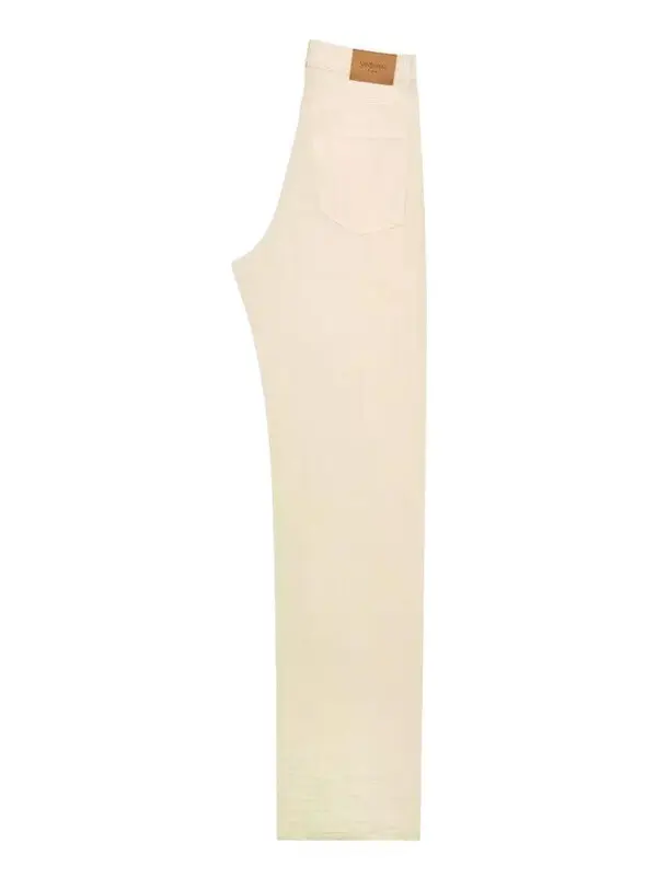 Saint Laurent V-waist Long Baggy Jeans - Neutrals