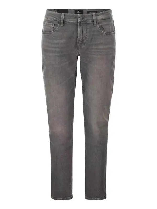 7 For All Mankind Belt-loop Buttoned Jeans - Grey