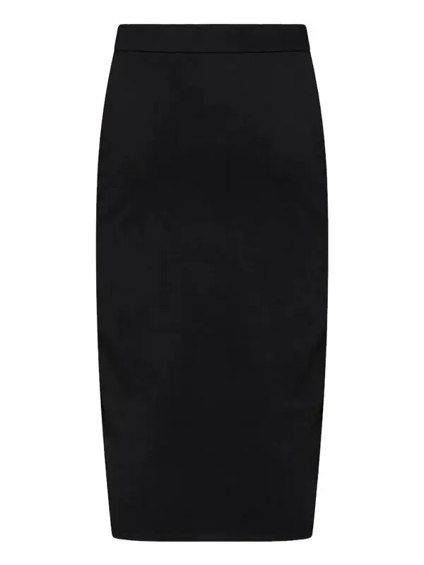 Co Ribbed Elasticated-waistband Midi Skirt - Black