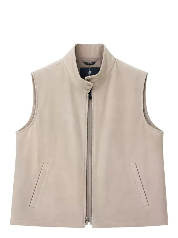TOMBOLINI High-neck Zip-up Gilet - Neutrals