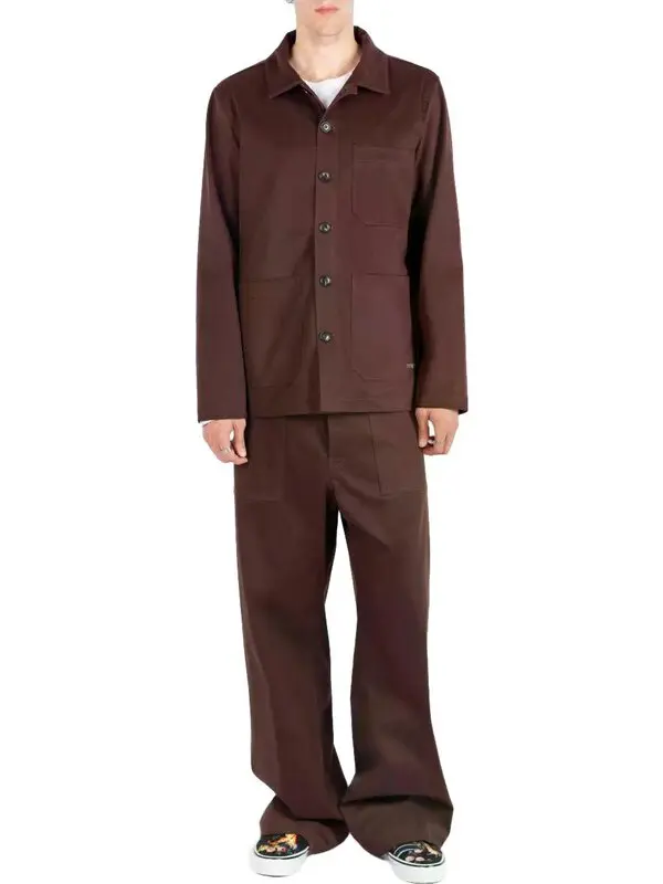 SOCIETE ANONYME Patch-pocket Cotton Jacket - Brown