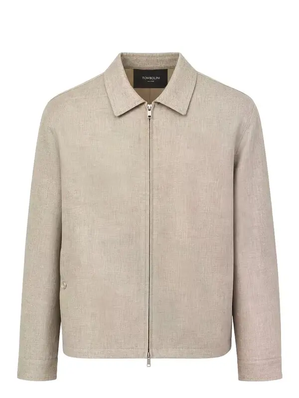 TOMBOLINI Zip-up Collared Jacket - Neutrals