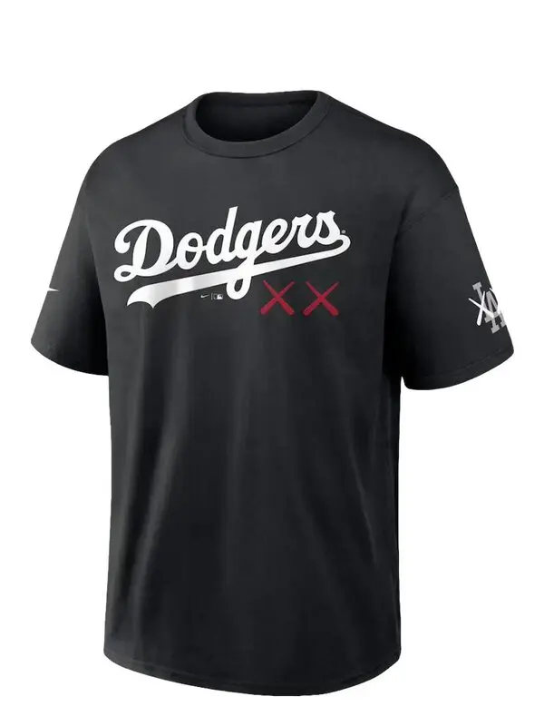KAWS Los Angeles Dodgers Graphic-print T-shirt - Black