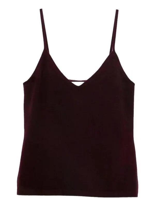 Eric Bompard V-neck Cashmere Tank Top - Purple