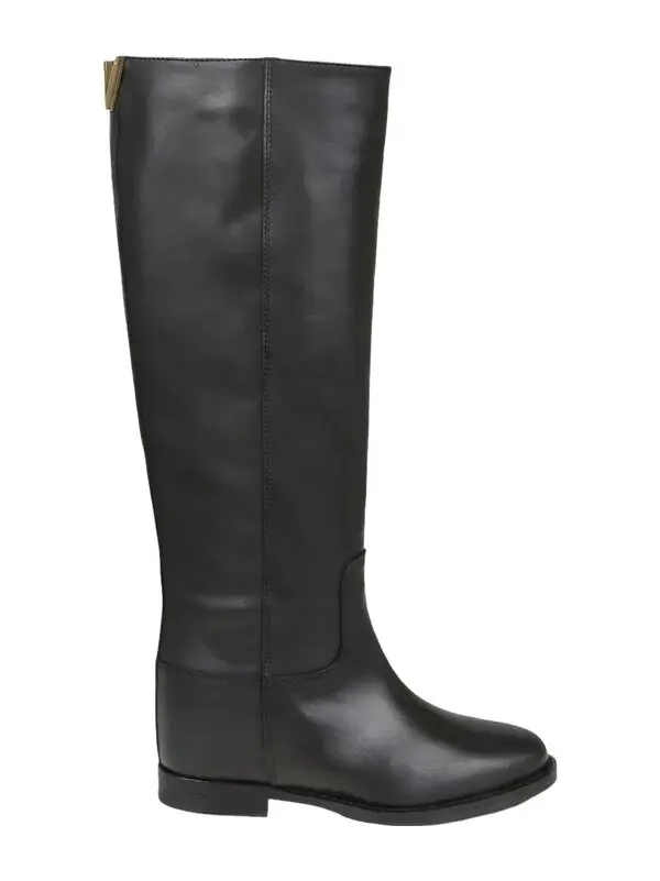 VIA ROMA 15 V-logo Knee-high Boots - Black
