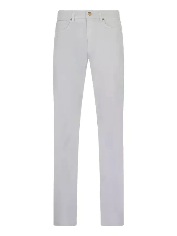 Incotex Logo Patch Five-pocket Slim Cut Trousers - Blue