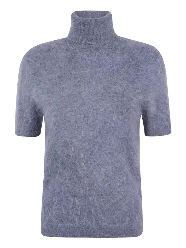Seventy Short-sleeve Roll-neck Top - Grey