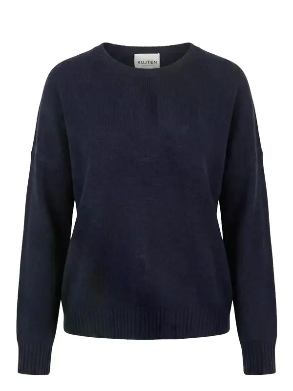 KUJTEN Crew Neck Cashmere Sweater - Blue