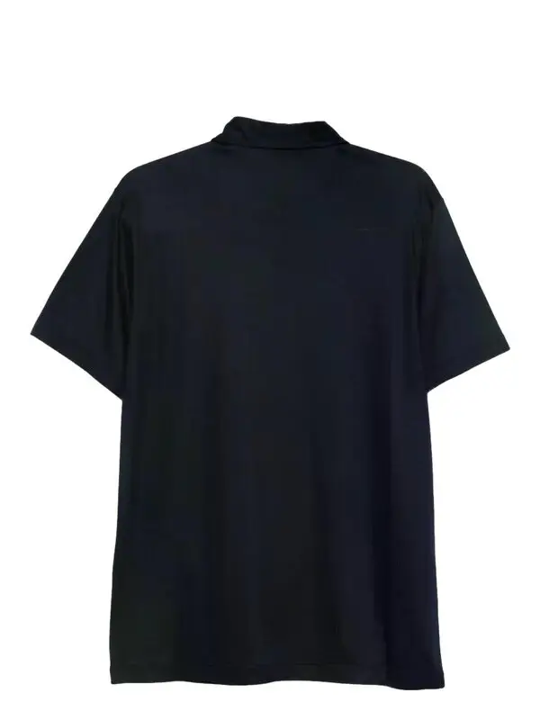 Giorgio Armani Logo-embroidered Polo Shirt - Blue