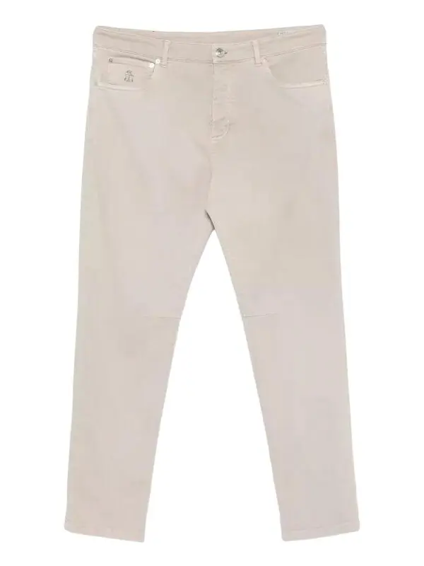 Brunello Cucinelli Five-pocket Straight-leg Jeans - Neutrals