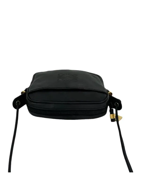 Loewe Leather Anagram Crossbody Bag - Black