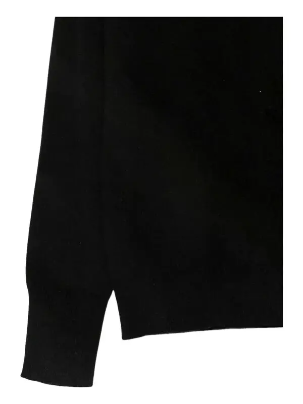 Eric Bompard V-neck Cashmere Sweater - Black
