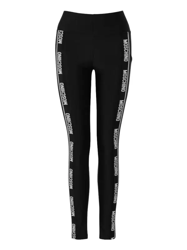 Moschino Logo-tape Leggings - Black