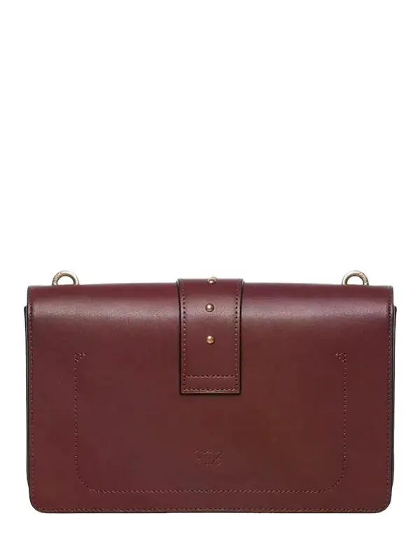 Pinko Love Birds Stud-embellished Shoulder Bag - Red