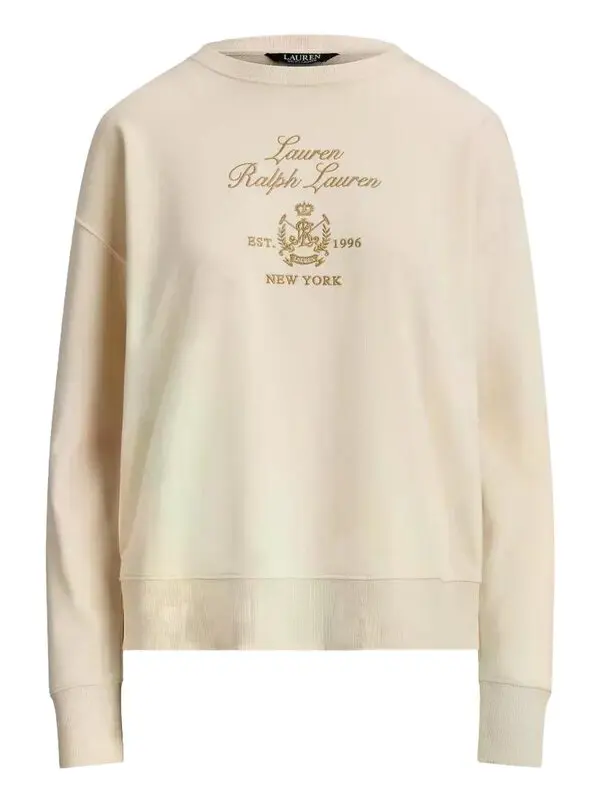 Ralph Lauren Logo-embroidered Crew Neck Sweater - Neutrals