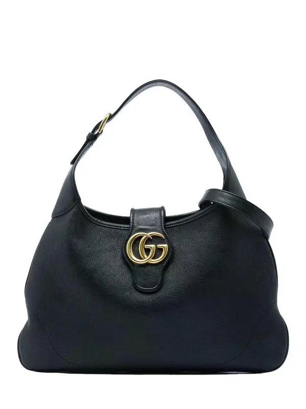 Gucci Leather Aphrodite Crossbody Bag - Black