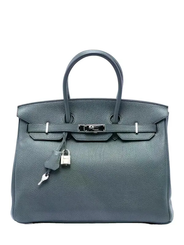 Hermès Birkin 35 Togo Leather Handbag - Blue