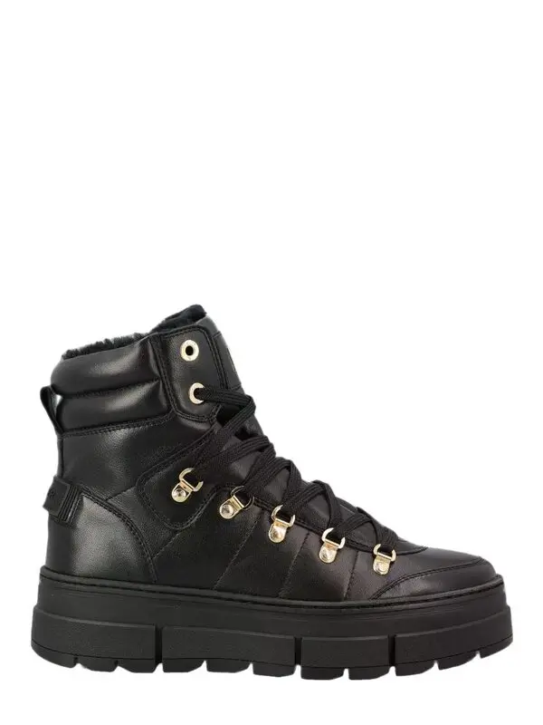 Bogner Leather Lace-up Ankle Boots - Black