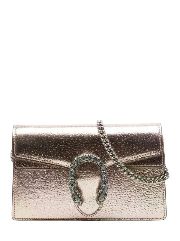 Gucci 2016-2026 Mini Metallic Calfskin Dionysus Crossbody Bag - Pink