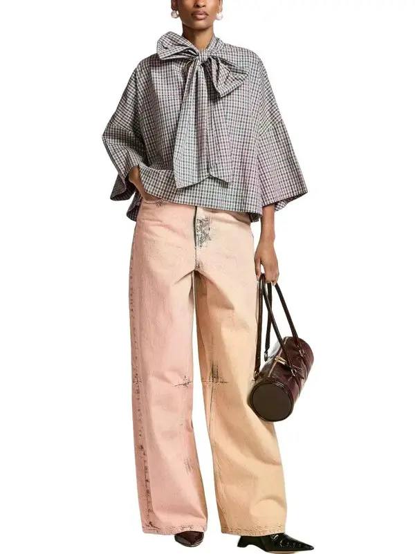Essentiel Antwerp Rhinestone-embellished Pussy-bow Blouse - Grey