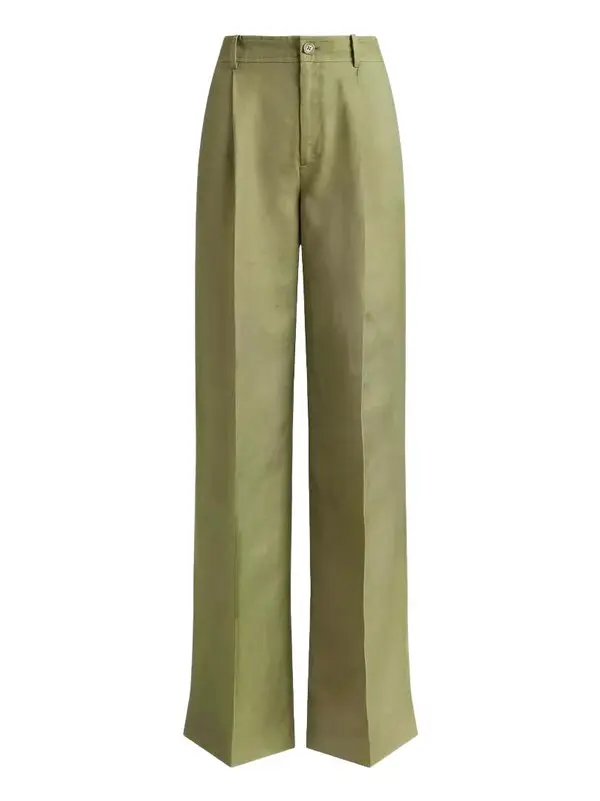 Ralph Lauren Pleated High-waisted Trousers - Green