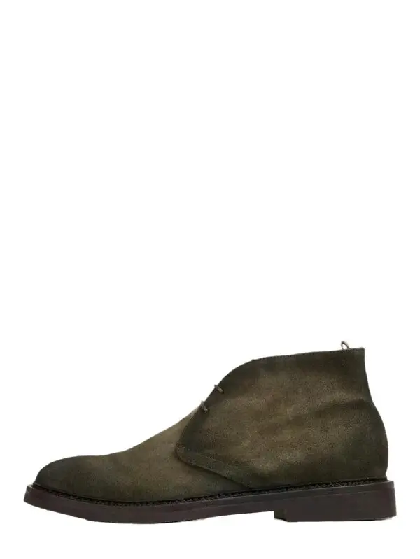 Officine Creative Suede Lace-up Boots - Green