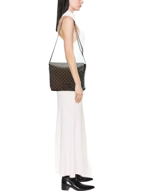 LOUIS VUITTON 2008 Damier Ebene Brooklyn Mm Crossbody Bag - Brown