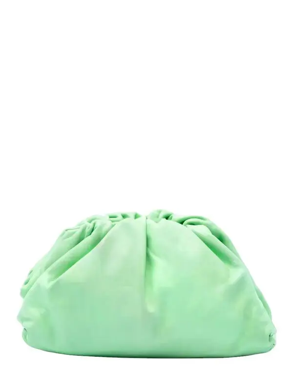 Bottega Veneta 2012-2026 Teen Lambskin Pouch Clutch Bag - Green