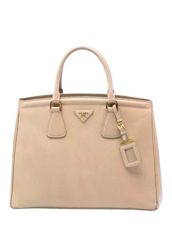Prada Saffiano Lux Parabole Tote Bag - Neutrals