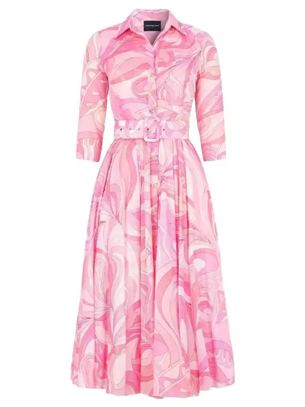 Samantha Sung Audrey Graphic-print Maxi Dress - Pink
