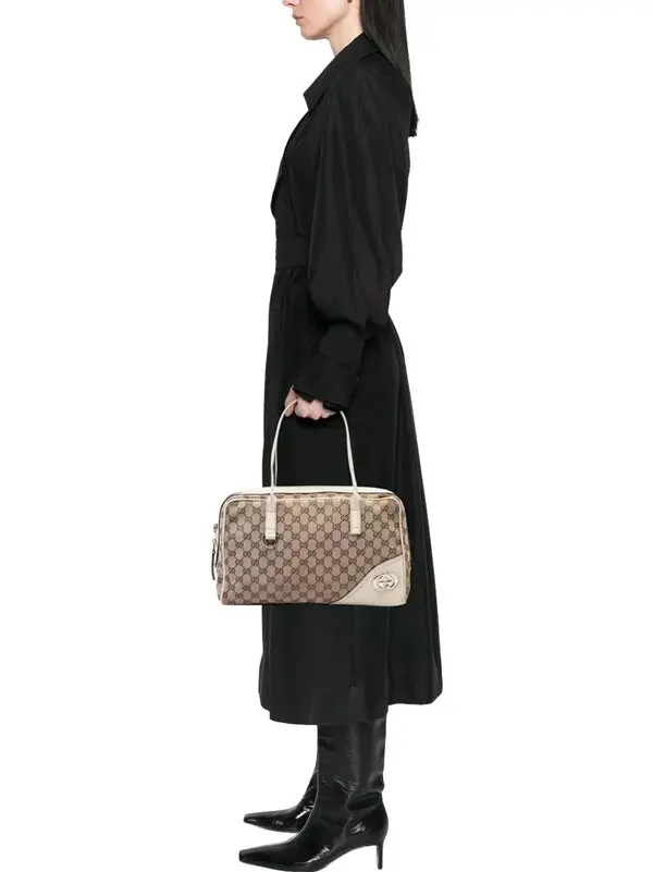 Gucci 2016-2026 Gg Canvas New Britt Shoulder Bag - Neutrals