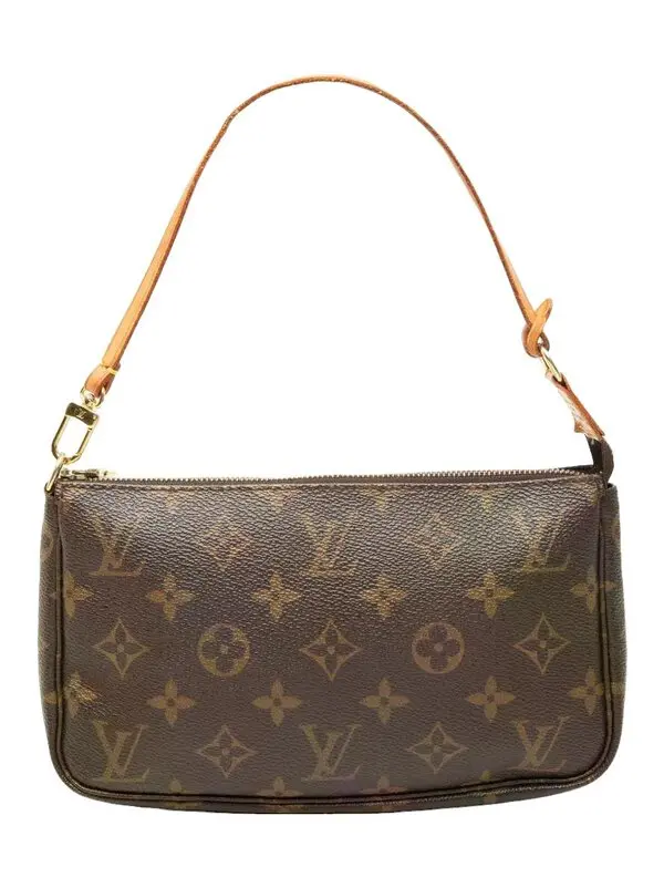 LOUIS VUITTON 2002 Monogram Pochette Accessoires Shoulder Bag - Brown