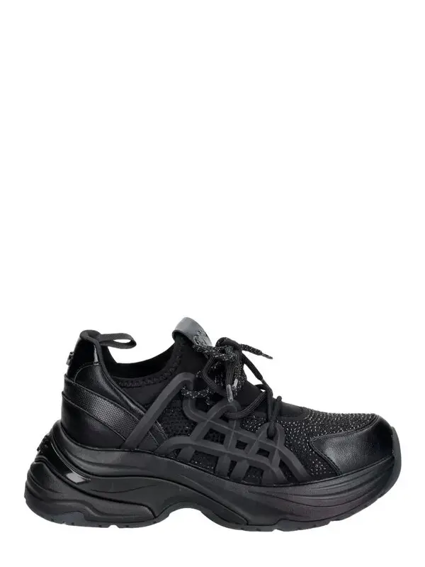 BUFFALO Senta Glam Crystal-embellished Sneakers - Black
