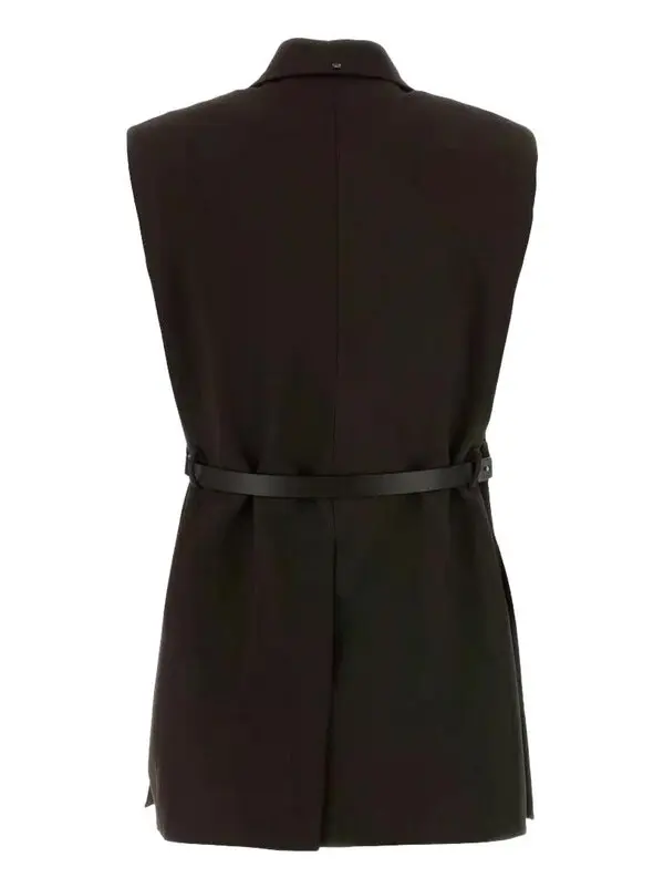 Sportmax Belted Vest - Brown