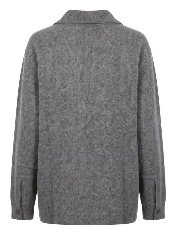 P.a.r.o.s.h Knitted Button-up Cardigan - Grey