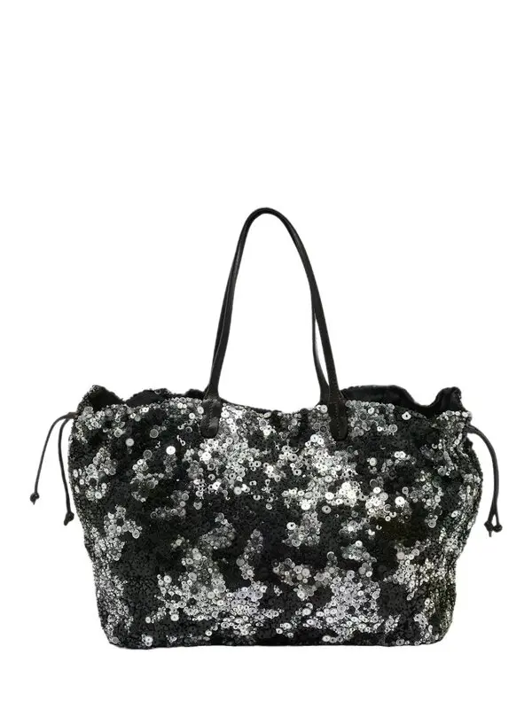 Valentino Garavani Glam Sequin-embellished Tote Bag - Black