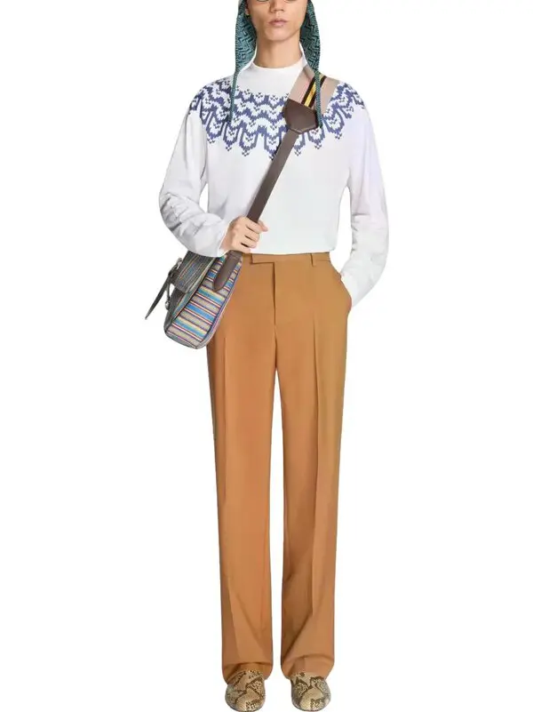 Dries Van Noten Straight-leg Wool Toile Pants - Orange