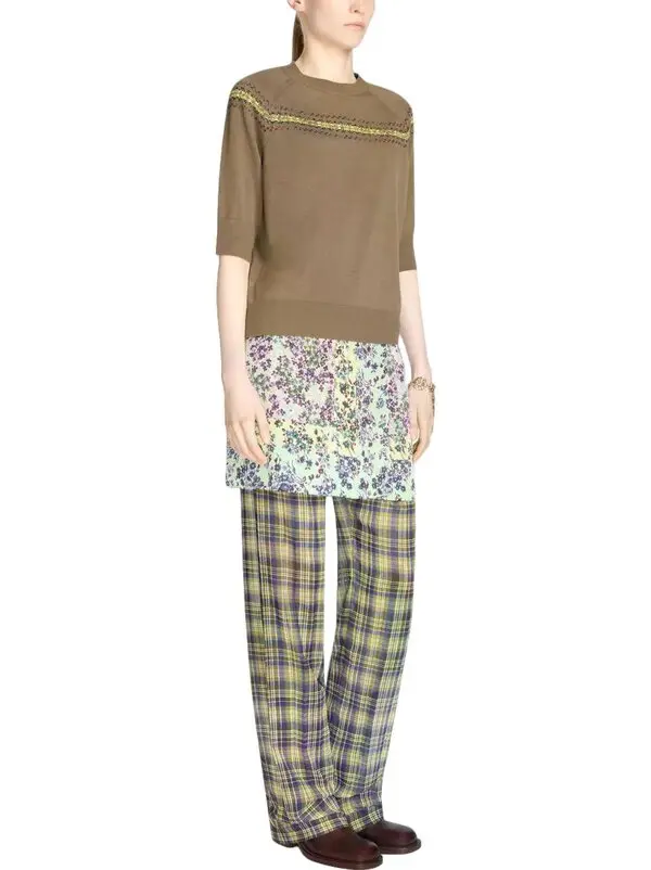 Dries Van Noten Printed Wrap Skirt - Green